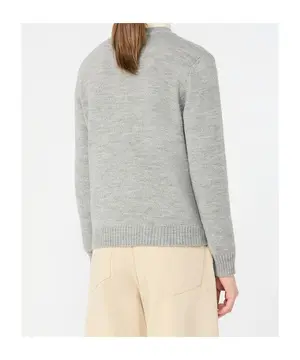 Max Mara Alpaca And Wool-blend Yarn Sweater Light Grey