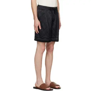 Casablanca Monogram-print Silk-twill Shorts