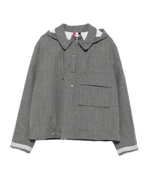 Thom Browne Pinstripe Hooded Jacket