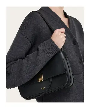 FERRAGAMO Cara Mini Shoulder Bag - Black