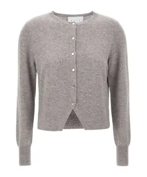 KAOS Ribbed Button-up Cardigan - Grey