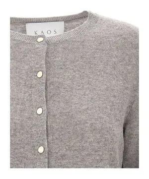 KAOS Ribbed Button-up Cardigan