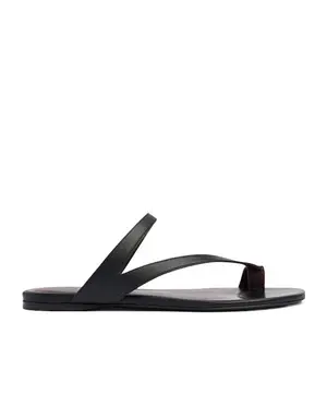 Khaite Crossover Strap Sandals - Black