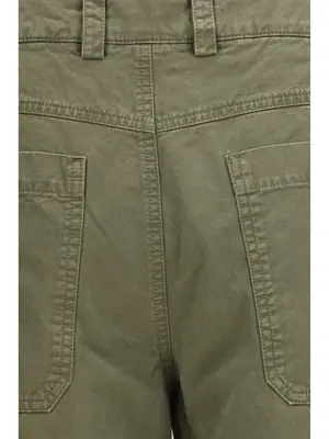 Off-White Button Detailed Straight Leg Pants