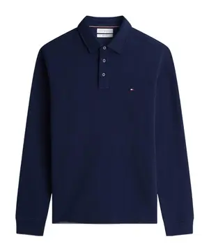 Tommy Hilfiger Solid Color Polo Shirt - Black