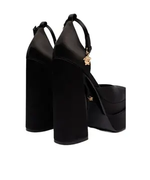 Versace Mules With Block Heel And Strap