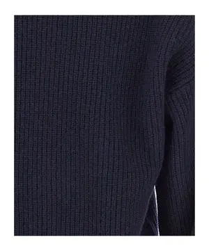 KAOS Button-sleeve Ribbed Knitted Sweater