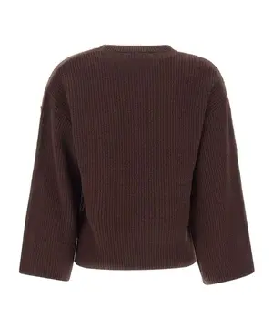 KAOS Button-sleeve Ribbed Knitted Sweater