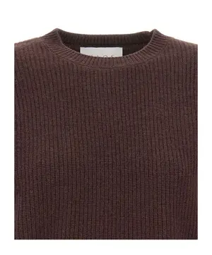 KAOS Button-sleeve Ribbed Knitted Sweater