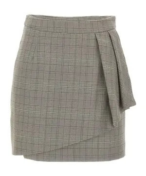 KAOS Prince Of Wales Wrap Mini Skirt