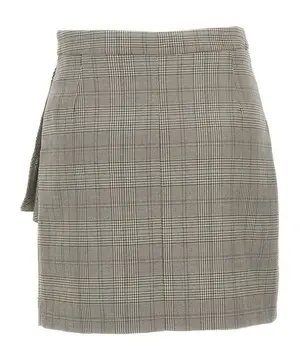 KAOS Prince Of Wales Wrap Mini Skirt