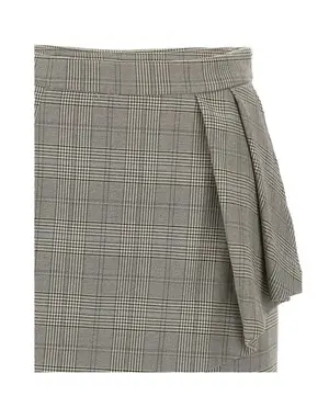KAOS Prince Of Wales Wrap Mini Skirt