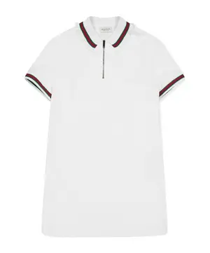 Gucci Short-sleeve Polo Dress With Striped Trim - No