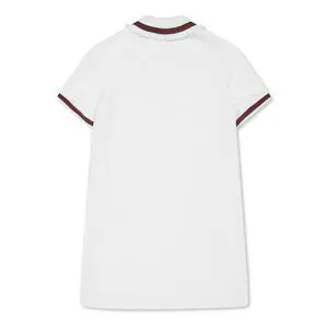 Gucci Short-sleeve Polo Dress With Striped Trim