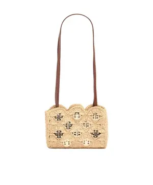 Rabanne Shoulder Bag With Short Handle - Nude