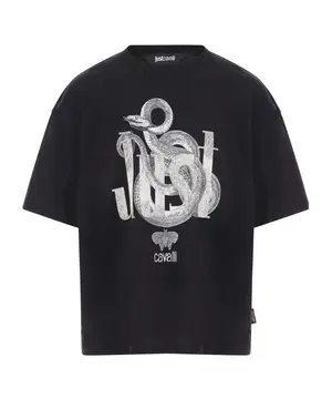 Just Cavalli T-shirt With Serpent Logo Print