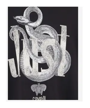 Just Cavalli T-shirt With Serpent Logo Print