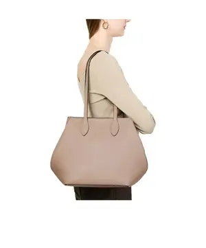 VALEXTRA Solid Color Small Tote Bag