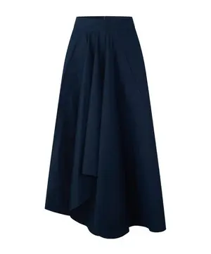 Givenchy Solid Color Midi Skirt - Blue