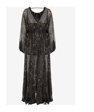 Just Cavalli Printed Pleated Maxi Dress