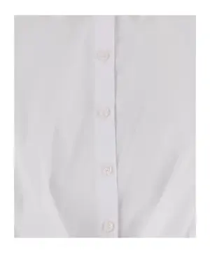 Just Cavalli Cropped Cotton Drawstring Hem Shirt