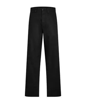Hugo Boss Buttonzip Waist Cotton Casual Trousers - Black
