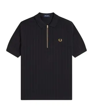 Fred Perry Short Sleeve Polo Shirt - Black