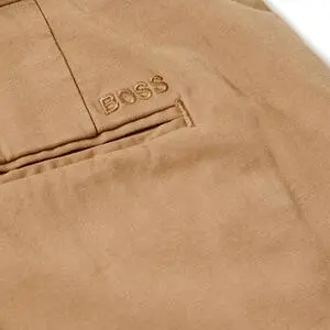 Hugo Boss Buttonzip Waist Cotton Chino Trousers