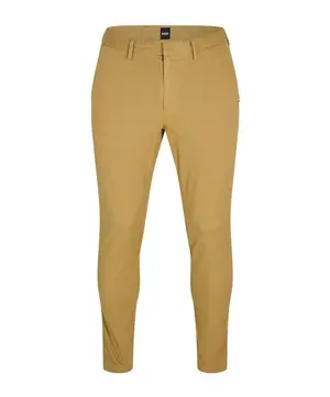 Hugo Boss Buttonzip Waist Twill Chino Trousers - Nude