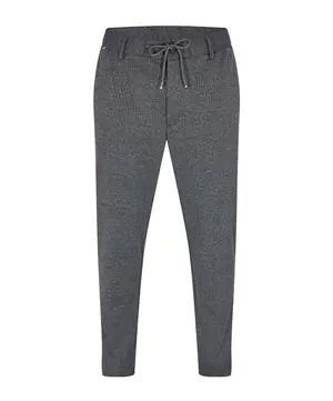 Hugo Boss Drawstring Waist Heathered Knit Trousers - Grey