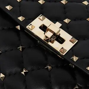 Valentino Garavani Quilted Leather Shoulder Bag With Rockstud Embellishment