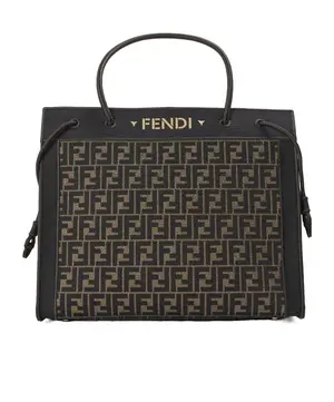 Fendi Jacquard Canvas Shopper Tote