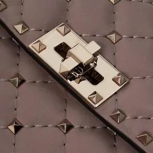 Valentino Garavani Rockstud Quilted Leather Shoulder Bag With Turn Lock