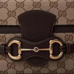 Gucci Horsebit Chain Shoulder Bag - Brown