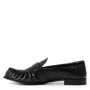 Miu Miu Crinkled Leather Loafers