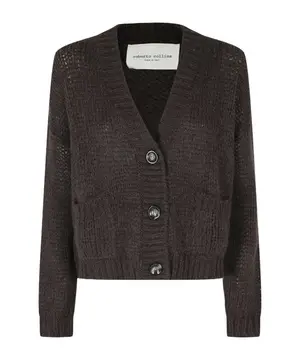 ROBERTO COLLINA Chunky Knit V-neck Cardigan - Brown