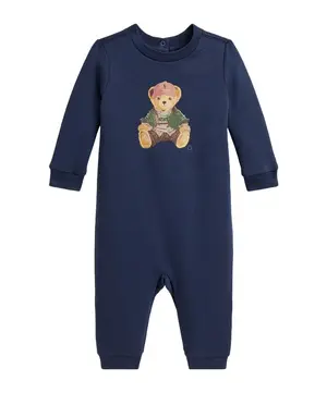 Polo Ralph Lauren Baby Long Sleeve Jumpsuit With Bear Graphic