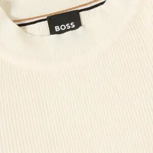 Hugo Boss Fitted Mockneck Longsleeve Knit Top