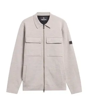 Barbour Collared Zipup Knit Jacket - White