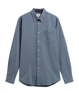 Barbour Buttondown Collar Longsleeve Shirt - Blue