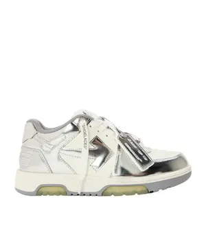 Off-White Metallic Panel Low Top Sneakers - No