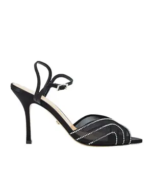 MACHMACH Opentoe Stilettoheel Sandal - Black