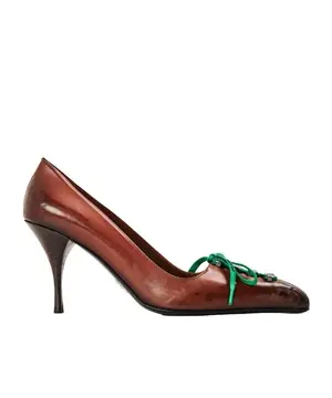 Prada Slipon Pointedtoe Pump - Brown