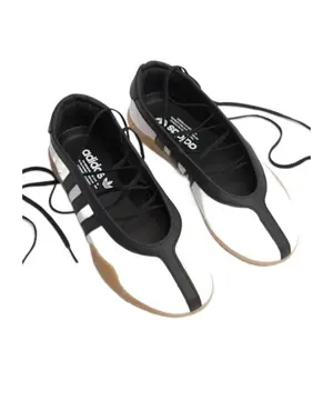 ADIDAS ORIGINALS Lace-up Ankle Tie Ballet Flats - Black