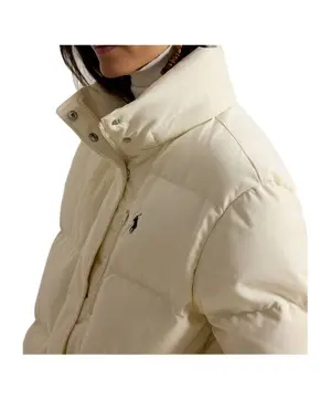 Polo Ralph Lauren Cream Cropped Puffer Jacket