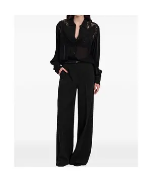 ERMANNO FIRENZE Wide-leg Pleated Casual Trousers