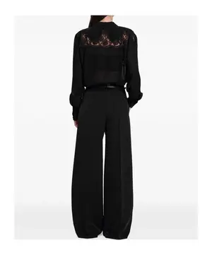 ERMANNO FIRENZE Wide-leg Pleated Casual Trousers
