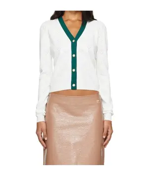 Casablanca Knitted Mesh Cardigan