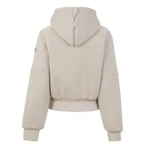 Moose Knuckles Cropped Hooded Jacket With Pompom Accents