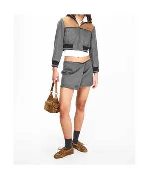 Miu Miu Double-sided Mini Skirt - Gray